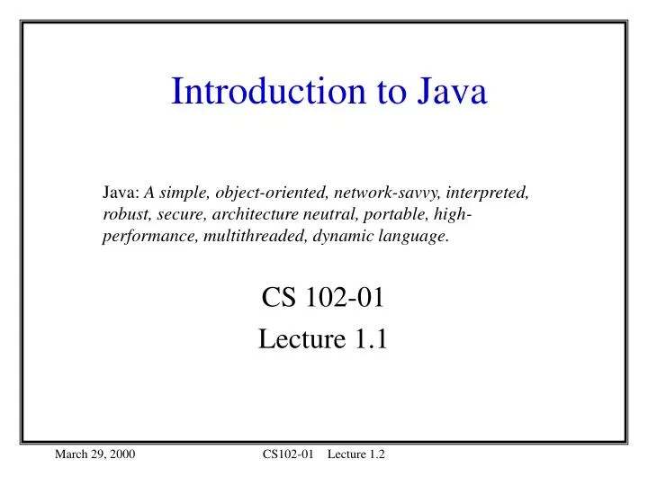 PPT - Introduction to Java PowerPoint Presentation, free download - ID ...
