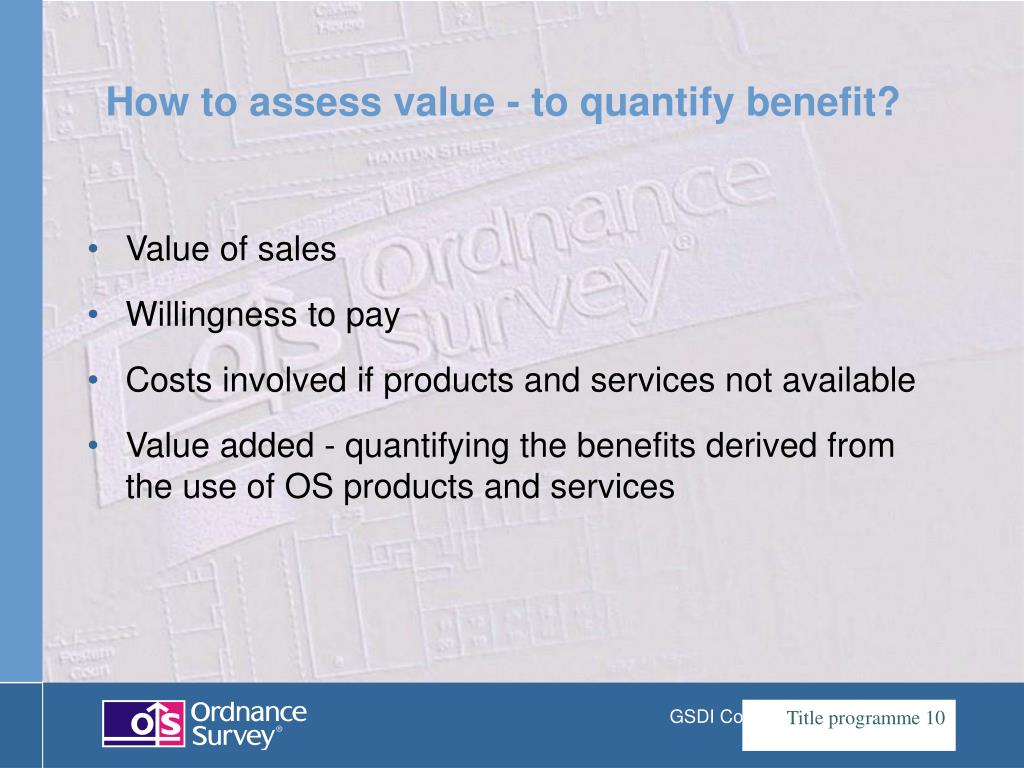 PPT - Ordnance Survey Geographic Information: Value added to the ...