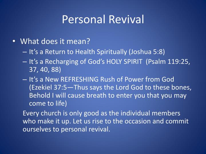 PPT - How to Have Personal Revival PowerPoint Presentation - ID:7028458