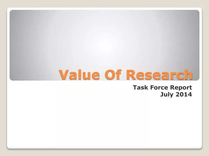 PPT - Value Of Research PowerPoint Presentation, free download - ID:7028793