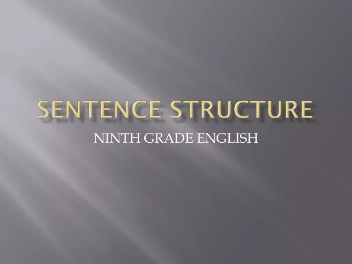 PPT - Sentence Structure PowerPoint Presentation, free download - ID ...