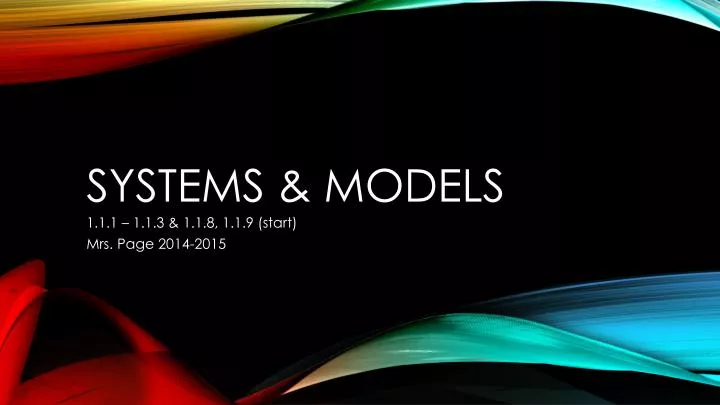 PPT - Systems & Models PowerPoint Presentation, free download - ID:7029329