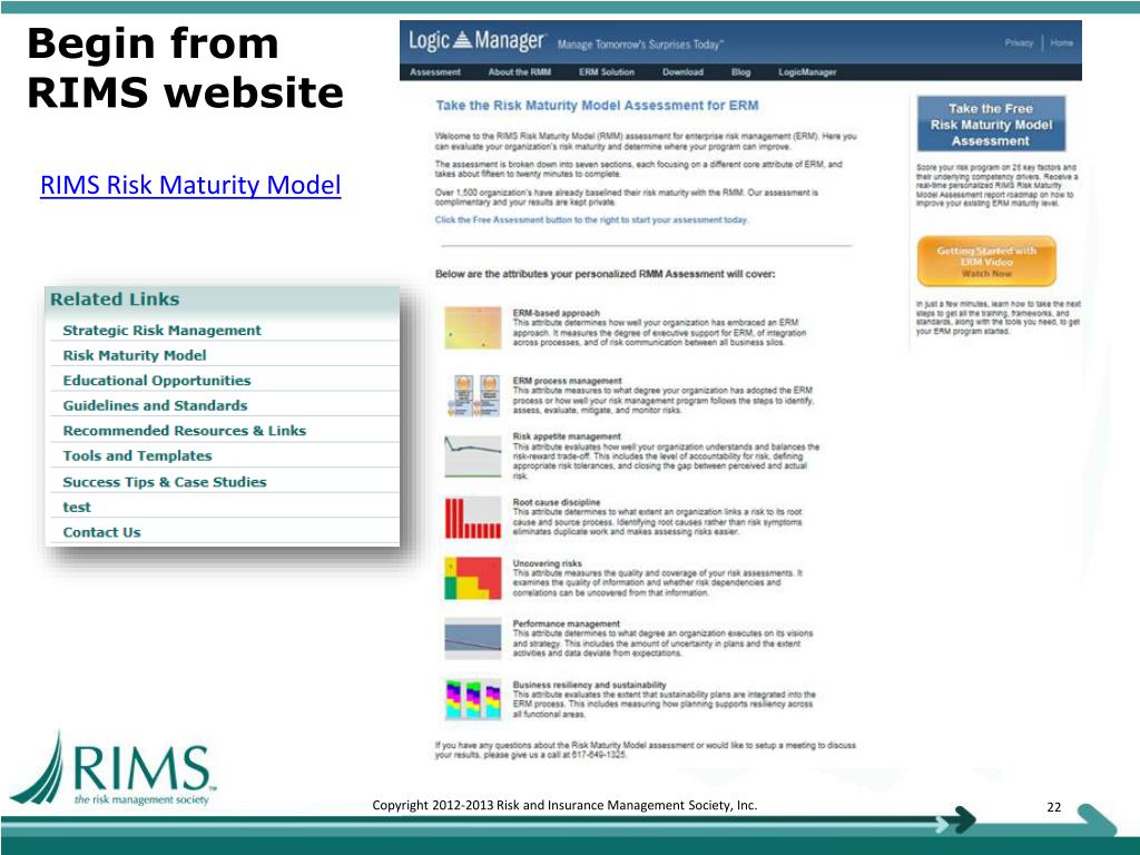 PPT - RIMS Risk Maturity Model (RMM) Webinar with RIMS Chapter Officers ...