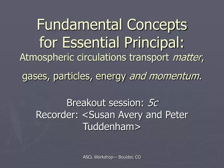 PPT - Breakout session: 5c Recorder: PowerPoint Presentation - ID:7029594