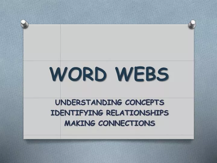 PPT - WORD WEBS PowerPoint Presentation, free download - ID:7029807