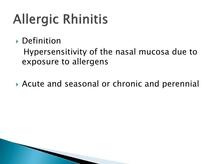 PPT - Allergic Rhinitis PowerPoint Presentation, free download - ID:7030189