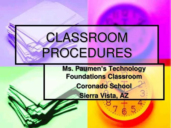 PPT - CLASSROOM PROCEDURES PowerPoint Presentation, free download - ID ...