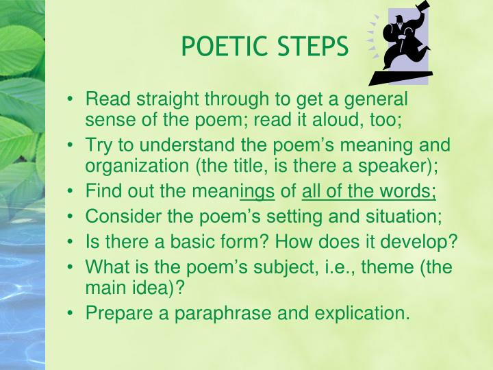 PPT - HOW TO READ A POEM PowerPoint Presentation - ID:7030253