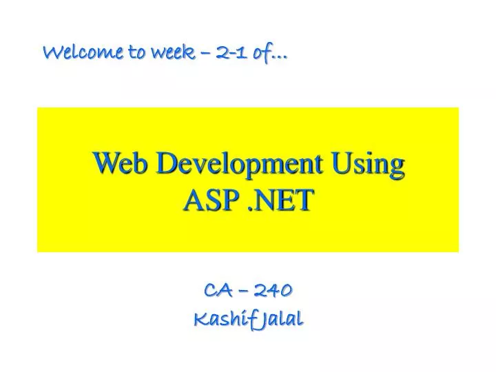 PPT - Web Development Using ASP .NET PowerPoint Presentation, free download - ID:7030773