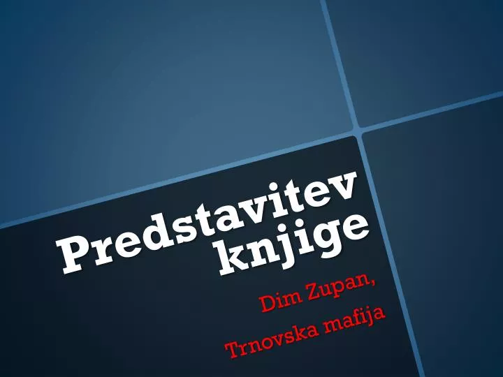PPT - Predstavitev knjige PowerPoint Presentation, free download - ID ...