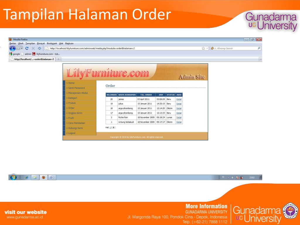 PPT - PEMBUATAN SITUS WEB PENJUALAN MEBEL PADA LILY FURNITURE ...