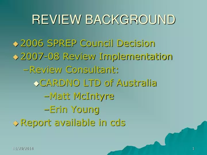 PPT - REVIEW BACKGROUND PowerPoint Presentation, free download - ID:7033055