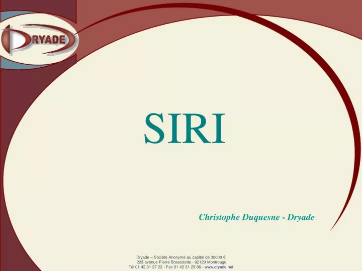 PPT - SIRI PowerPoint Presentation, free download - ID:7033140