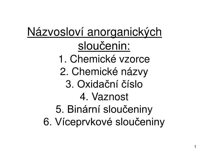 PPT - Chemický vzorec PowerPoint Presentation, free download - ID:7034510