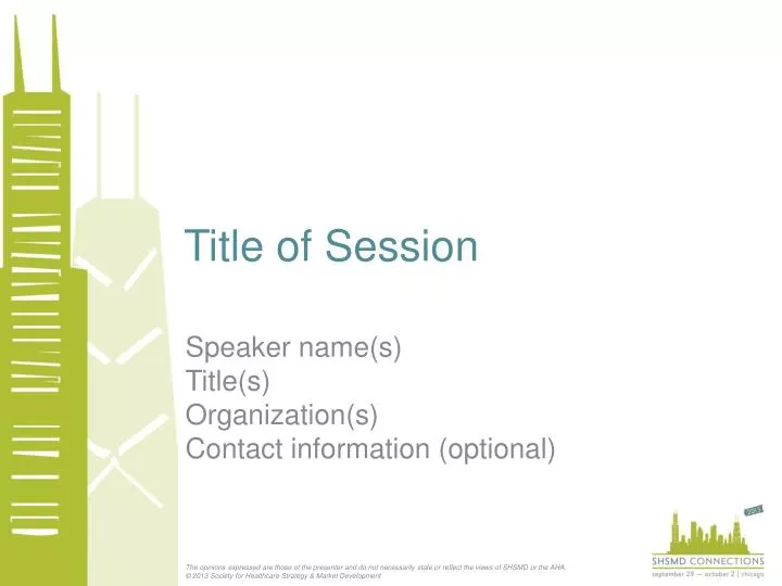 PPT - Title of Session PowerPoint Presentation, free download - ID:7035144