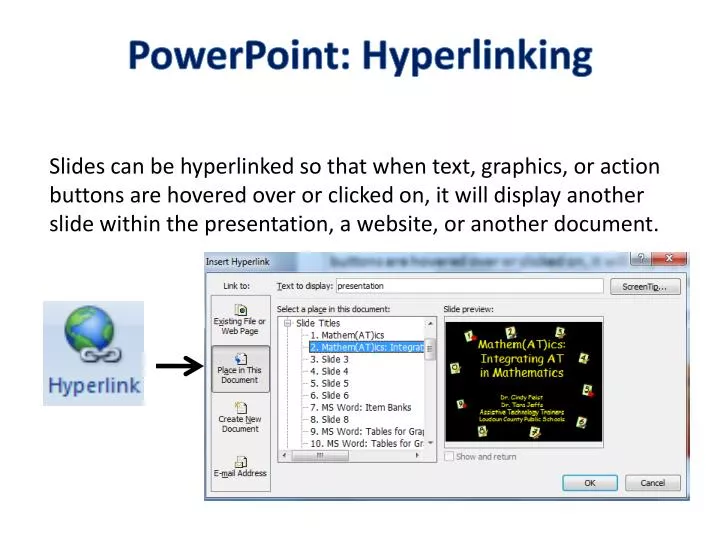 PPT - PowerPoint: Hyperlinking PowerPoint Presentation, free download ...