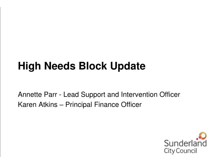 PPT - High Needs Block Update PowerPoint Presentation, free download ...