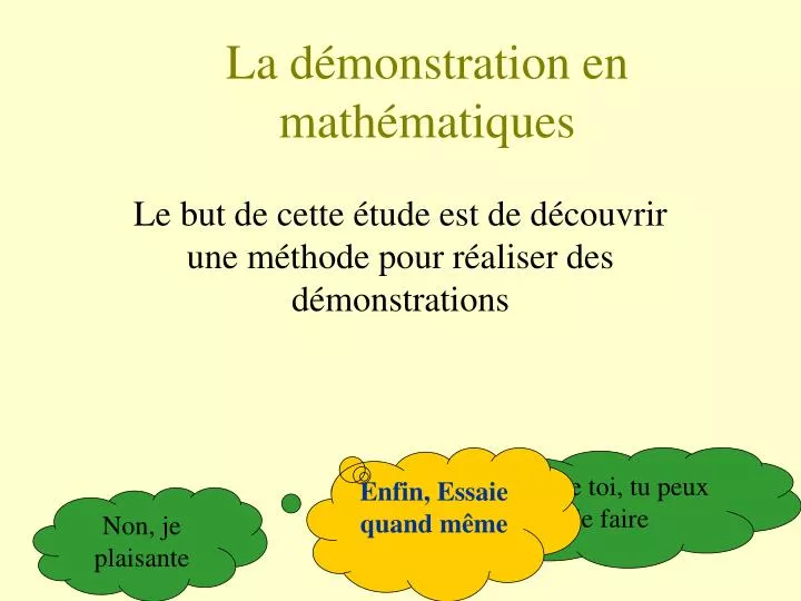 PPT - La démonstration en mathématiques PowerPoint Presentation, free ...