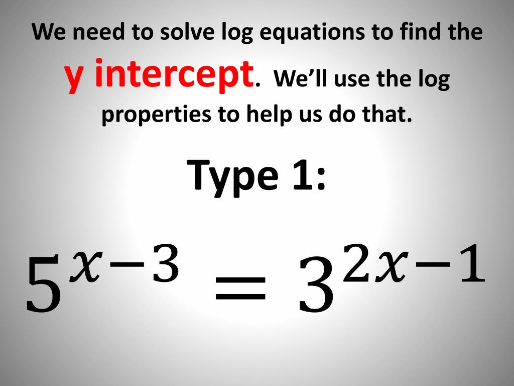 PPT Solving Logarithmic Equations PowerPoint Presentation Free