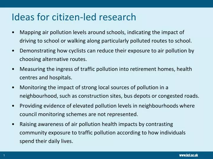 PPT - Ideas for citizen-led research PowerPoint Presentation, free ...