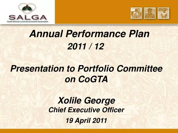 PPT - Annual Performance Plan PowerPoint Presentation, free download ...