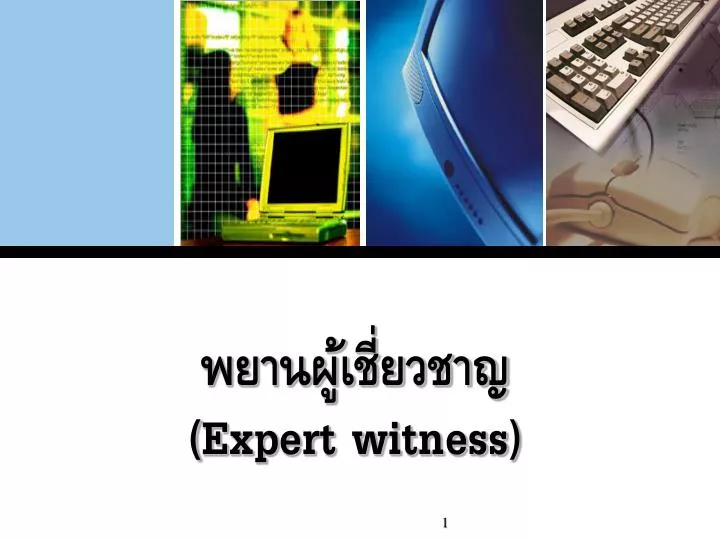 PPT - พยานผู้เชี่ยวชาญ ( Expert witness) PowerPoint Presentation - ID ...