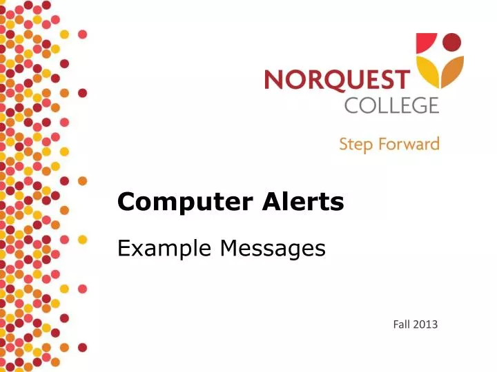 PPT - Computer Alerts PowerPoint Presentation, free download - ID:7038260