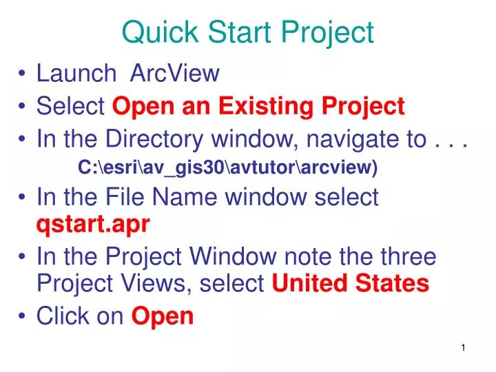 PPT - Quick Start Project PowerPoint Presentation, free download - ID ...