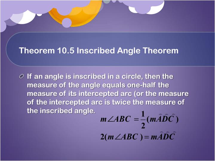 PPT - 10 - 4 Inscribed Angles PowerPoint Presentation - ID:7040384