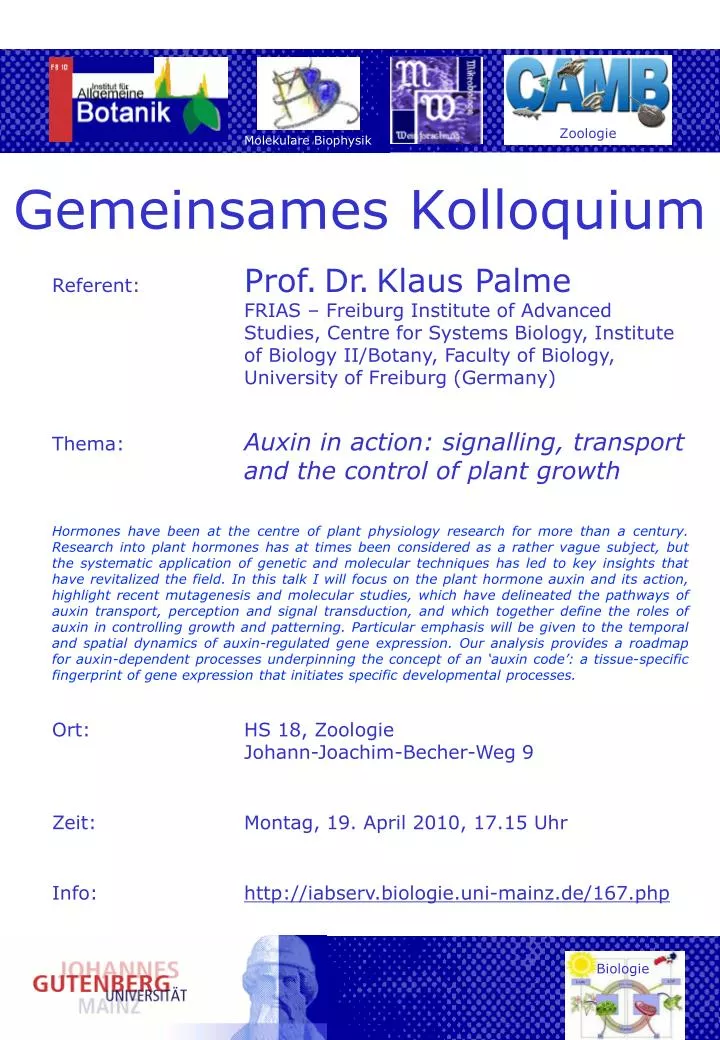 PPT - Gemeinsames Kolloquium PowerPoint Presentation, free download ...
