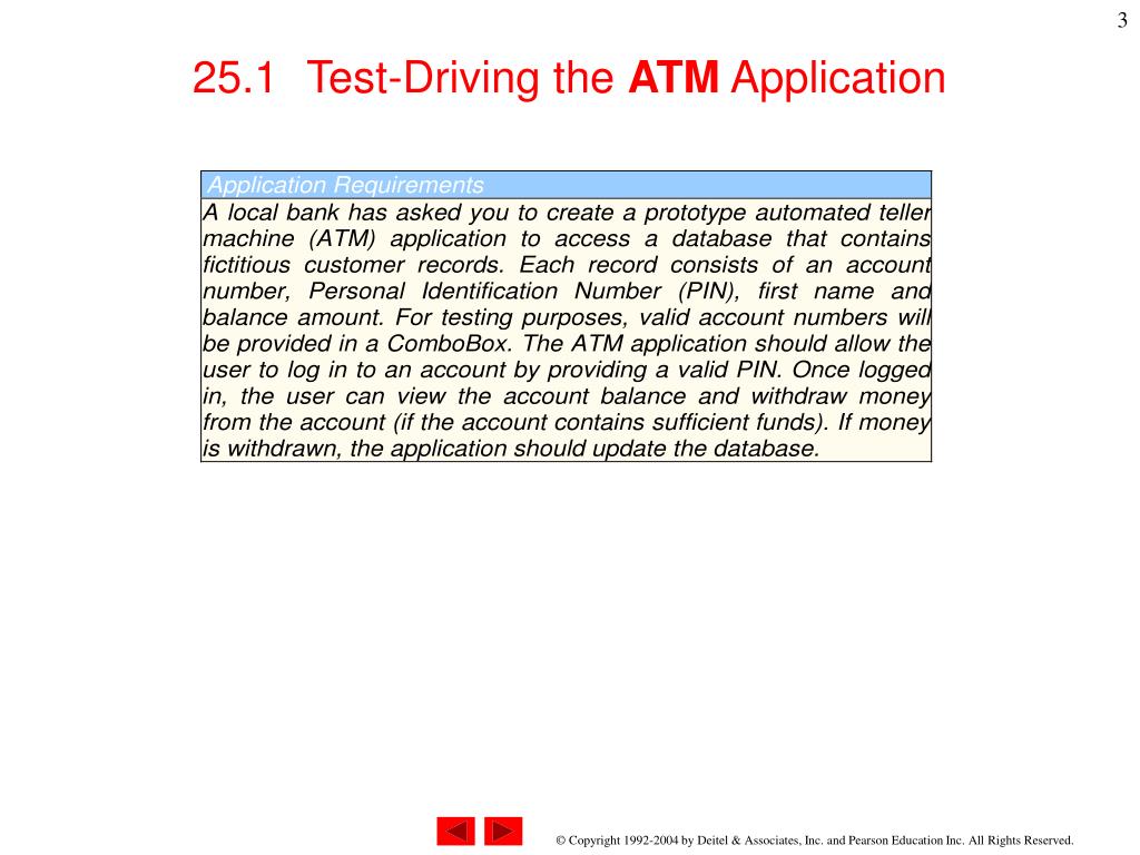 Ppt Tutorial 25 Atm Application Introducing Database Programming Powerpoint Presentation 6586