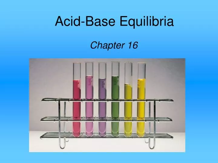PPT - Acid-Base Equilibria PowerPoint Presentation, free download - ID ...