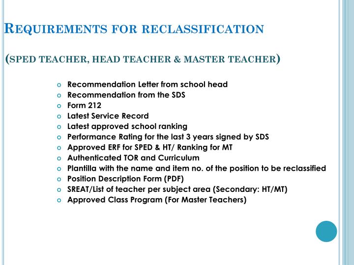 PPT - Promotion and Reclassification PowerPoint Presentation - ID:7041977