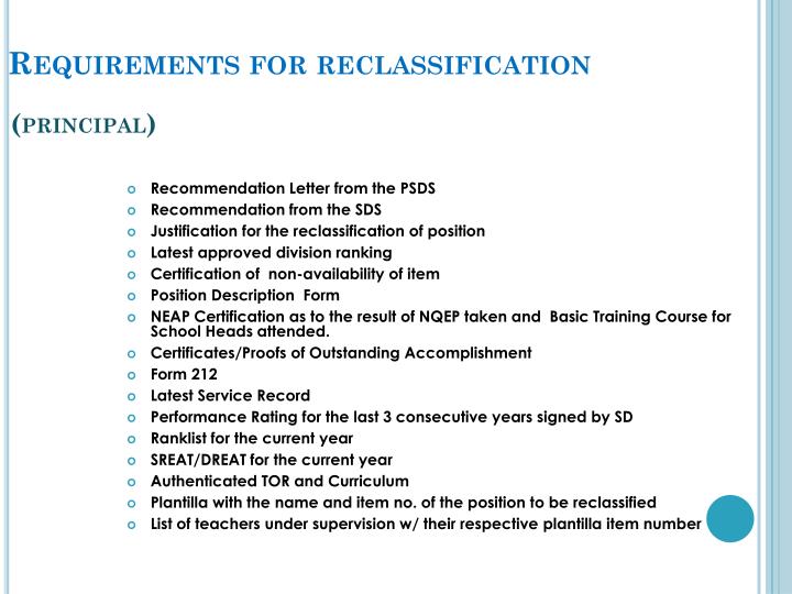 PPT - Promotion and Reclassification PowerPoint Presentation - ID:7041977