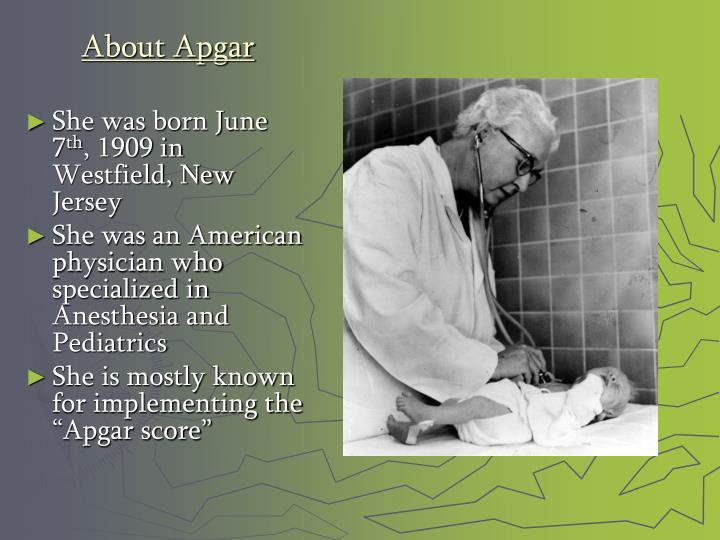PPT - Virginia Apgar PowerPoint Presentation - ID:7042987