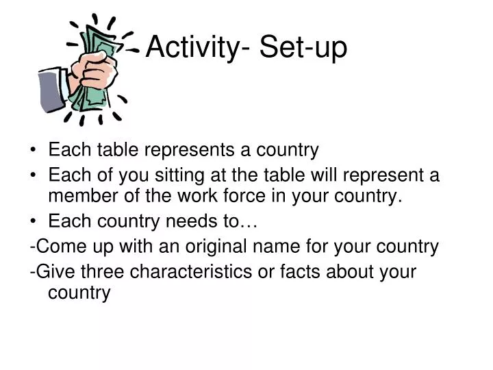 PPT - Activity- Set-up PowerPoint Presentation, free download - ID:7043279