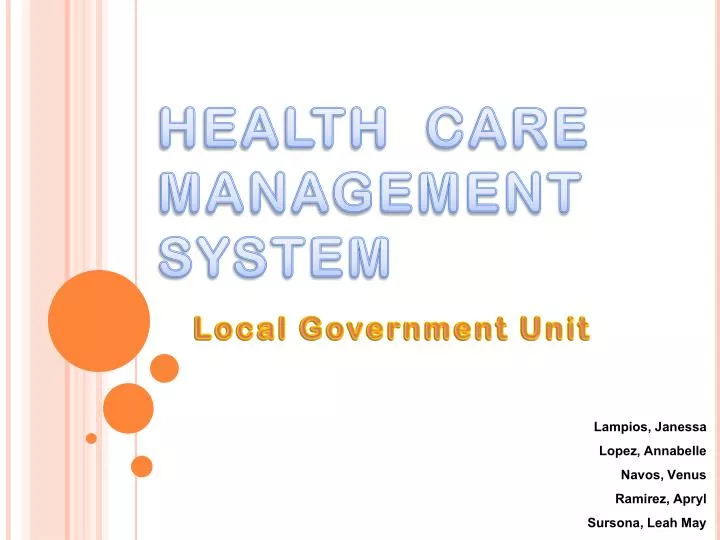 PPT - HEALTH CARE MANAGEMENT SYSTEM PowerPoint Presentation, free ...