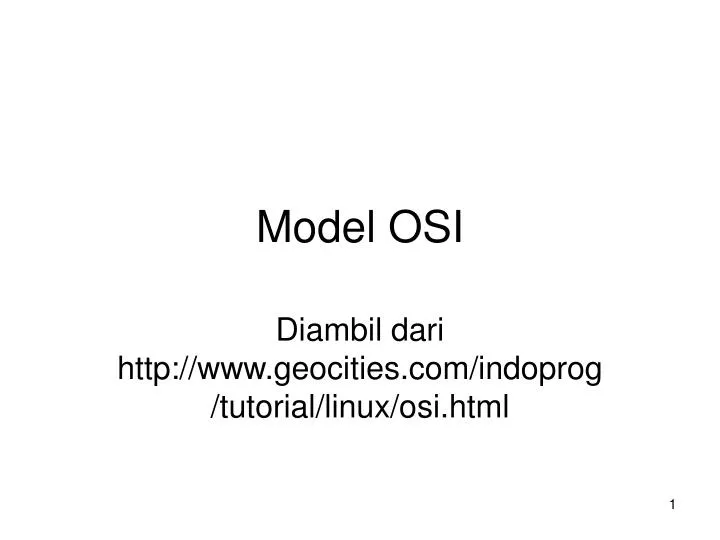 PPT - Model OSI PowerPoint Presentation, free download - ID:7043850
