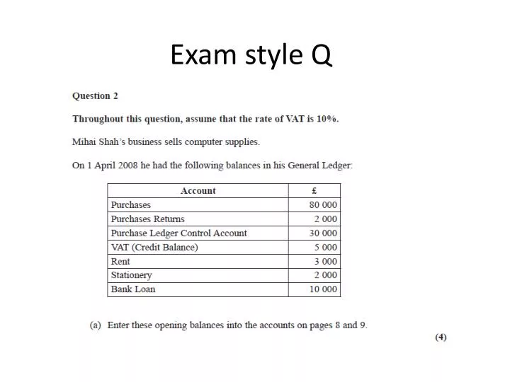 PPT - Exam style Q PowerPoint Presentation, free download - ID:7044386