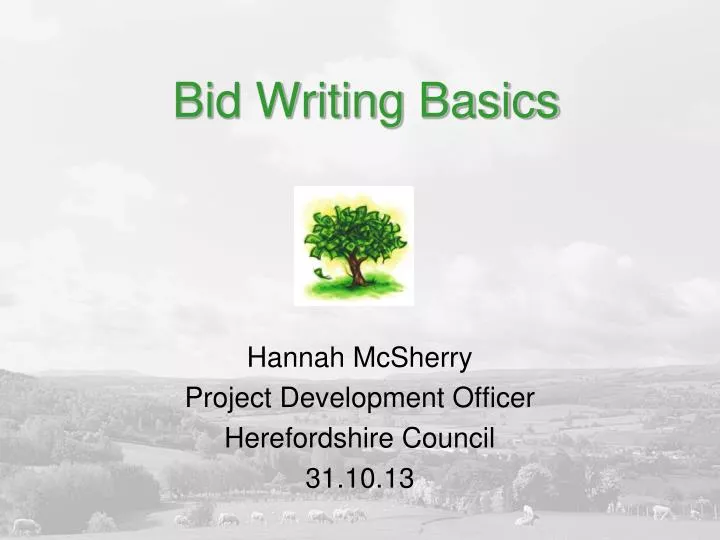 PPT - Bid Writing Basics PowerPoint Presentation, free download - ID ...