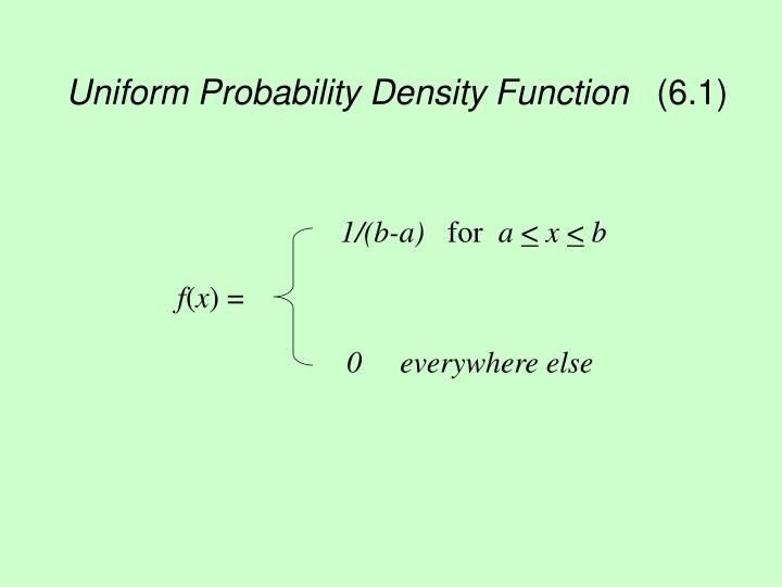 PPT - Chapter 6 Continuous Probability Distributions PowerPoint ...