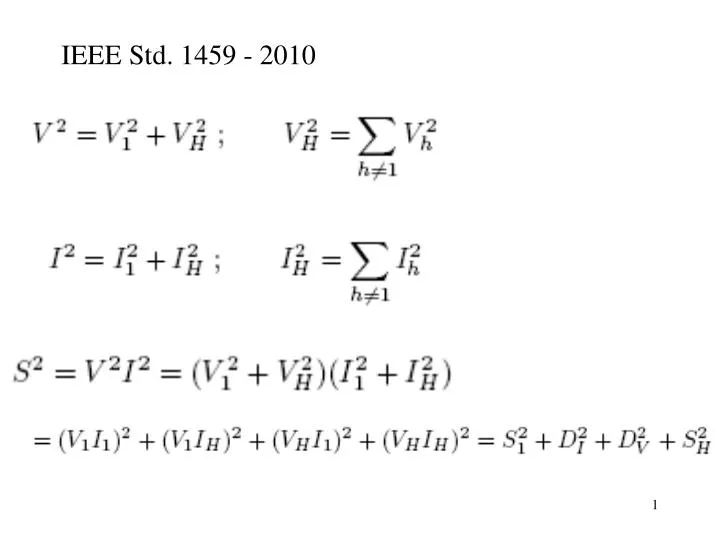 PPT - IEEE Std. 1459 - 2010 PowerPoint Presentation, free download - ID ...