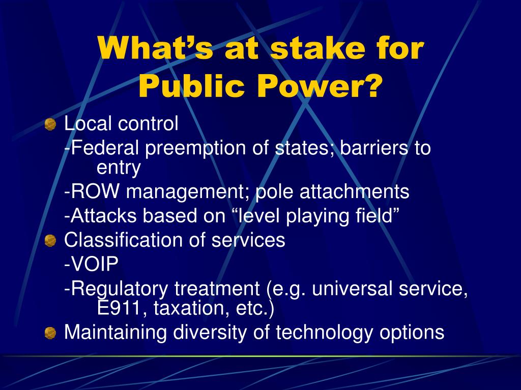 PPT - Public Power and Revision of the FEDERAL TELECOMMUNICATIONS ACT ...