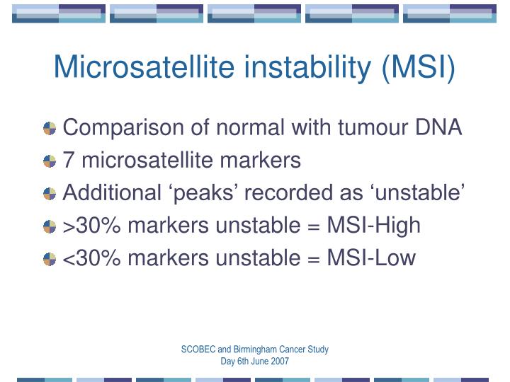 PPT - Microsatellite Instability (MSI) and Mutation Detection in HNPCC ...