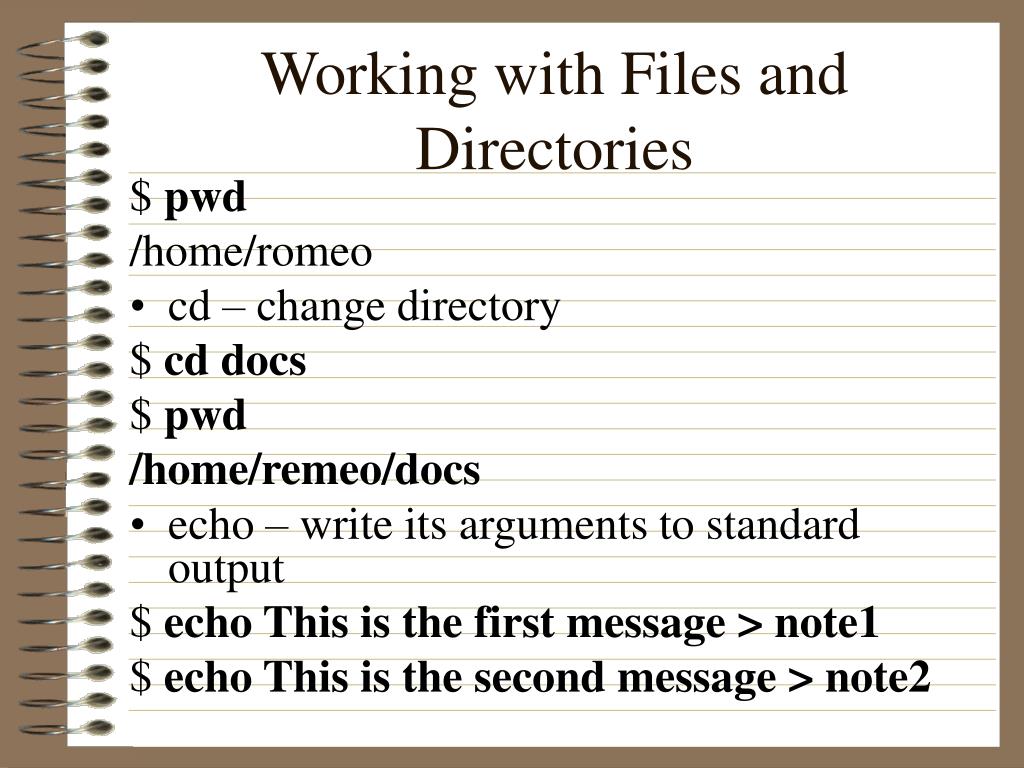 Ppt Cs 497c Introduction To Unix Lecture 2 Work With Files And Directories Powerpoint