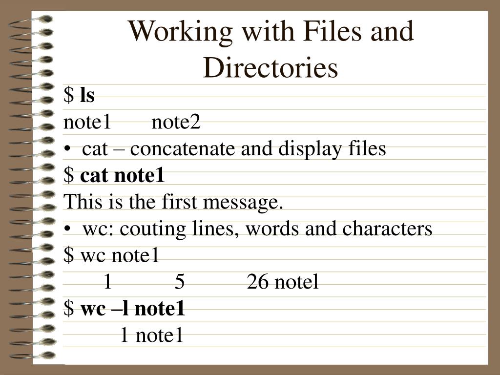 Ppt Cs 497c Introduction To Unix Lecture 2 Work With Files And Directories Powerpoint