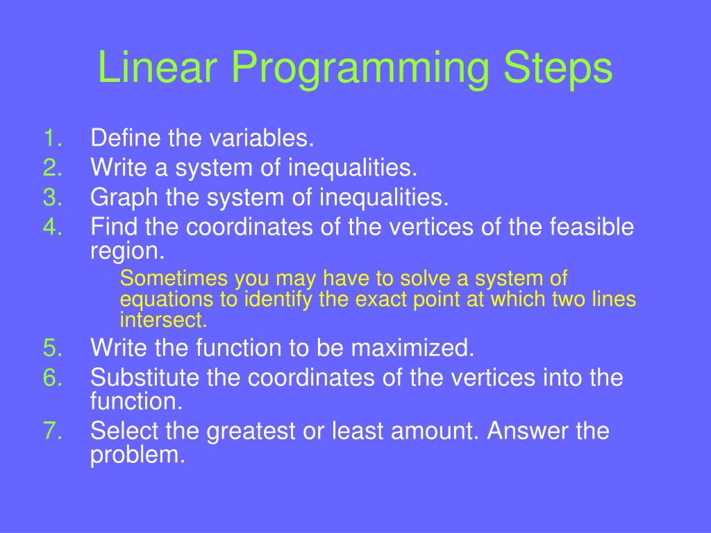 PPT 3 4 Linear Programming Word Problems PowerPoint Presentation 