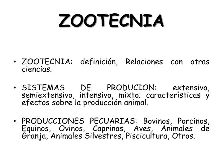 PPT - ZOOTECNIA PowerPoint Presentation, free download - ID:7048268
