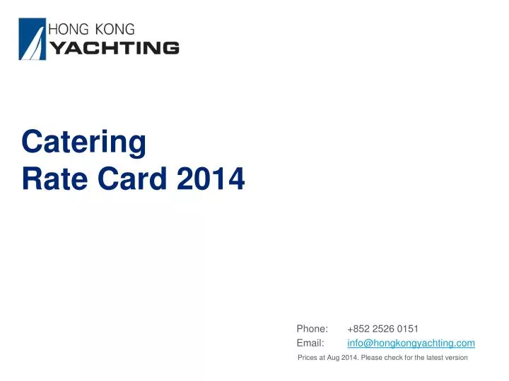 PPT - Catering Rate Card 2014 PowerPoint Presentation, free download ...