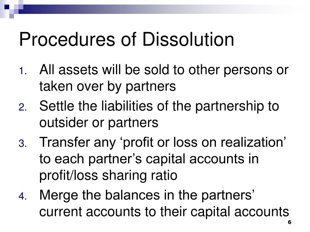Ppt Partnership Dissolution Powerpoint Presentation Free Download